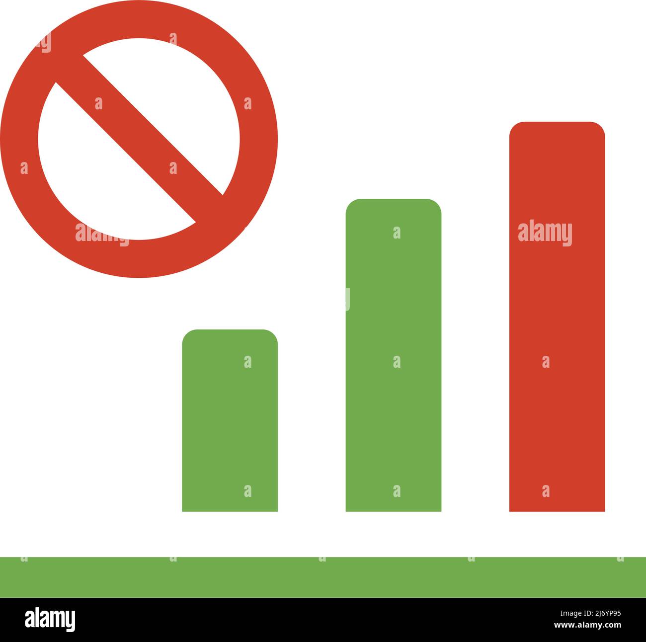 Stop sign and bar graph icons. Editable vector Stock Vector Image & Art ...