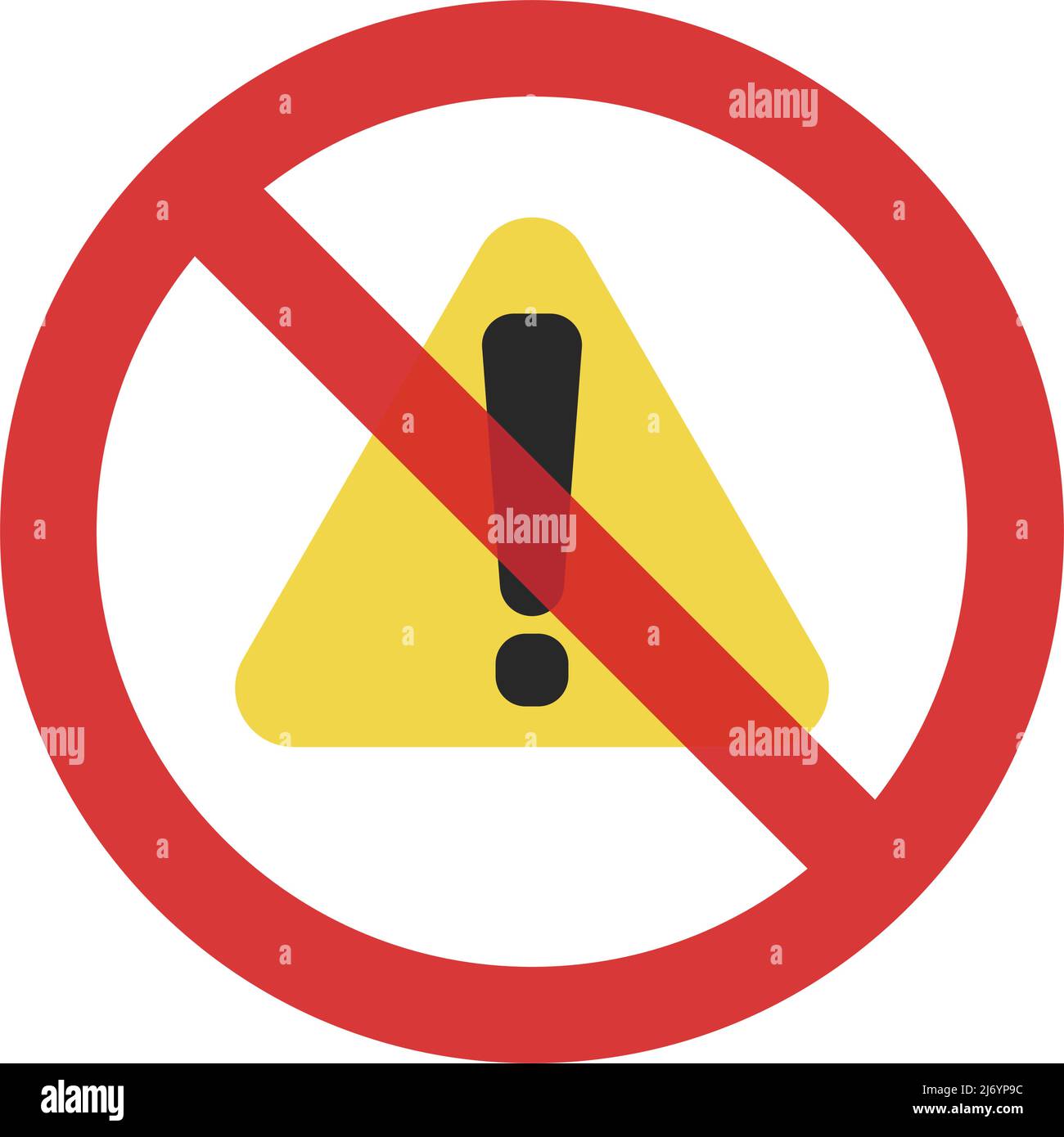 Caution or danger. Virus notifications. Exclamation mark and stop sign ...