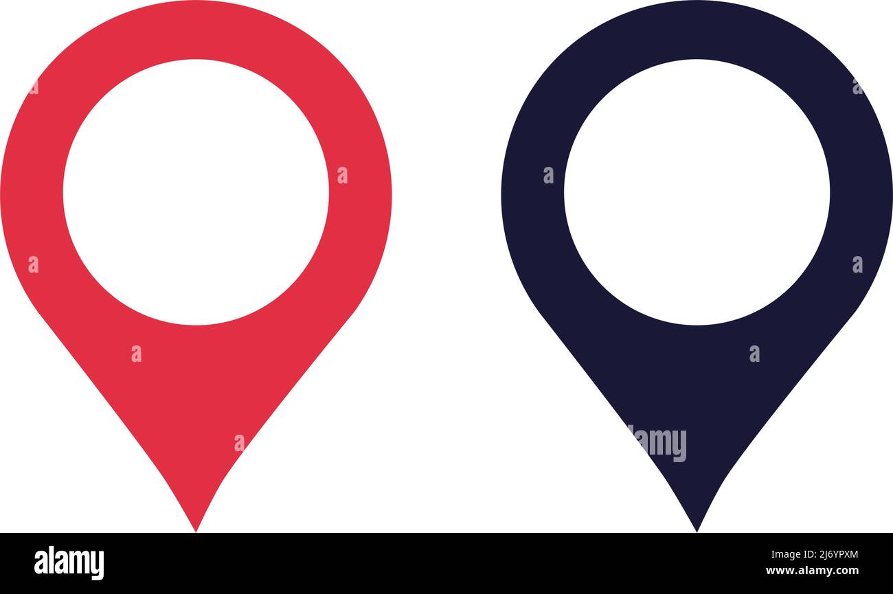 Map pin icon set. Travel destinations and destinations. Editable vector ...