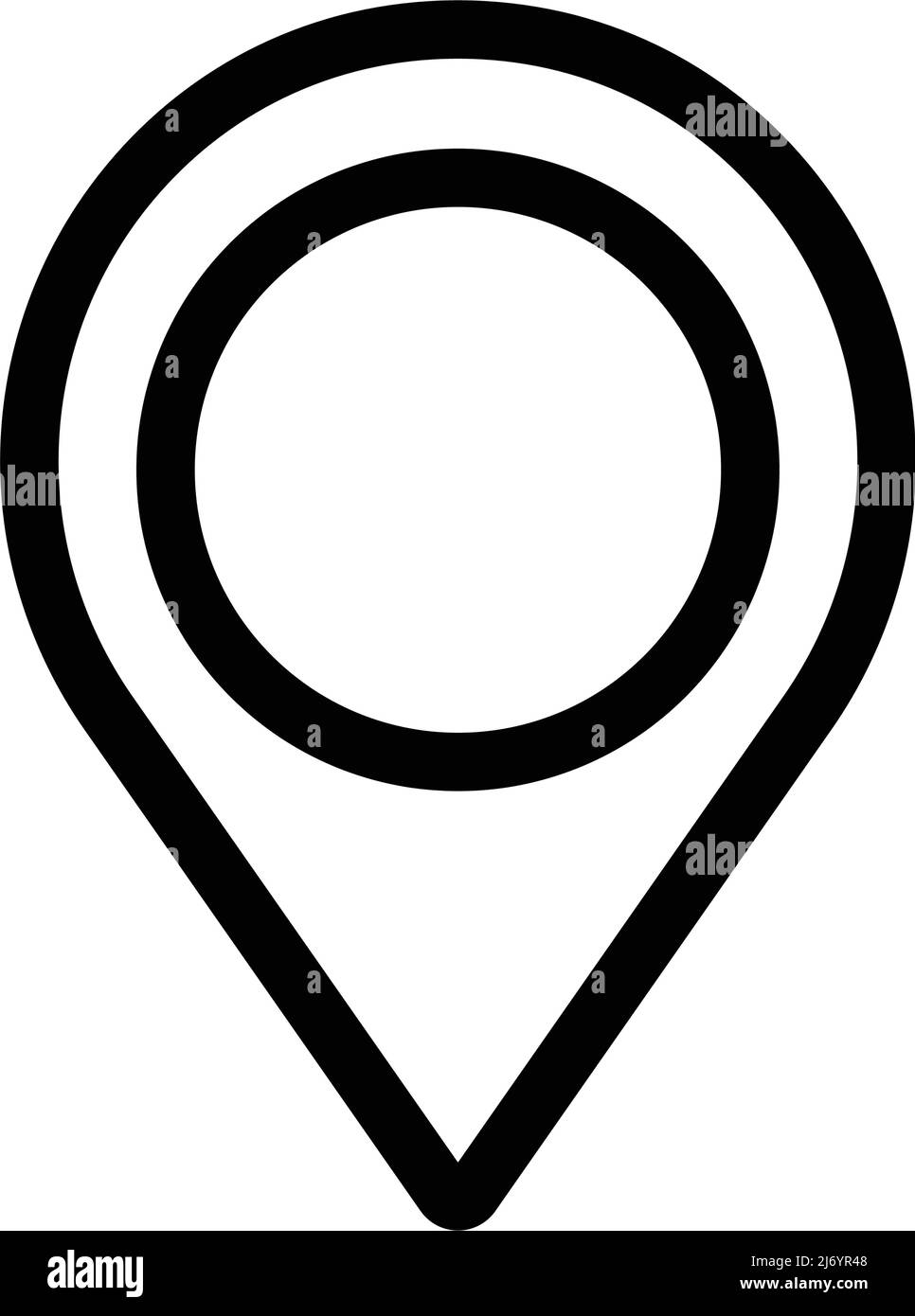 Simple map pin icon. Location and destination. Editable vector Stock Vector Image & Art - Alamy