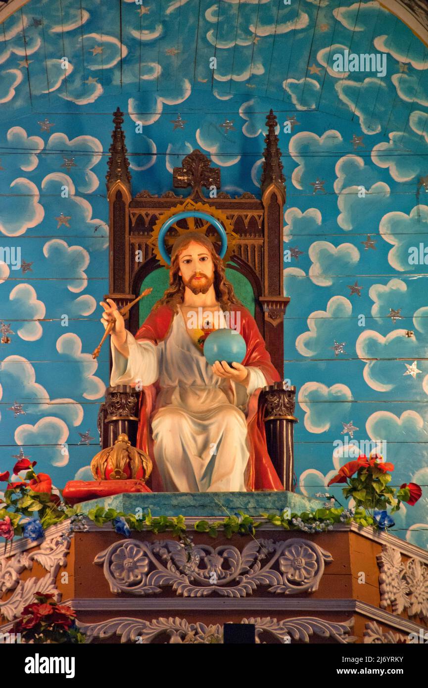 Statue of a Jesus Christ at Santa Cruz basilica at Kochi state Kerala ...