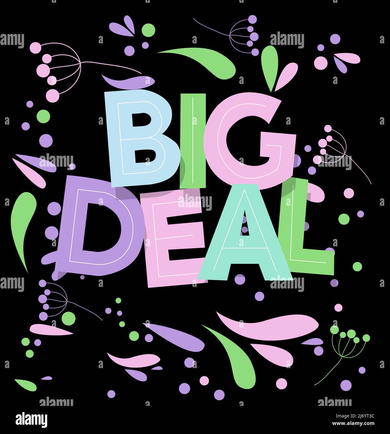 Big Deal. Word written with Children's font in cartoon style Stock ...