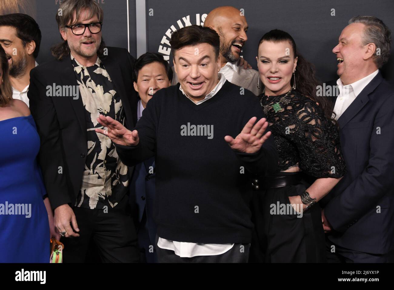 (L-R) Director Tim Kirby, Ken Jeong, Keegan-Michael Key, Mike Myers ...