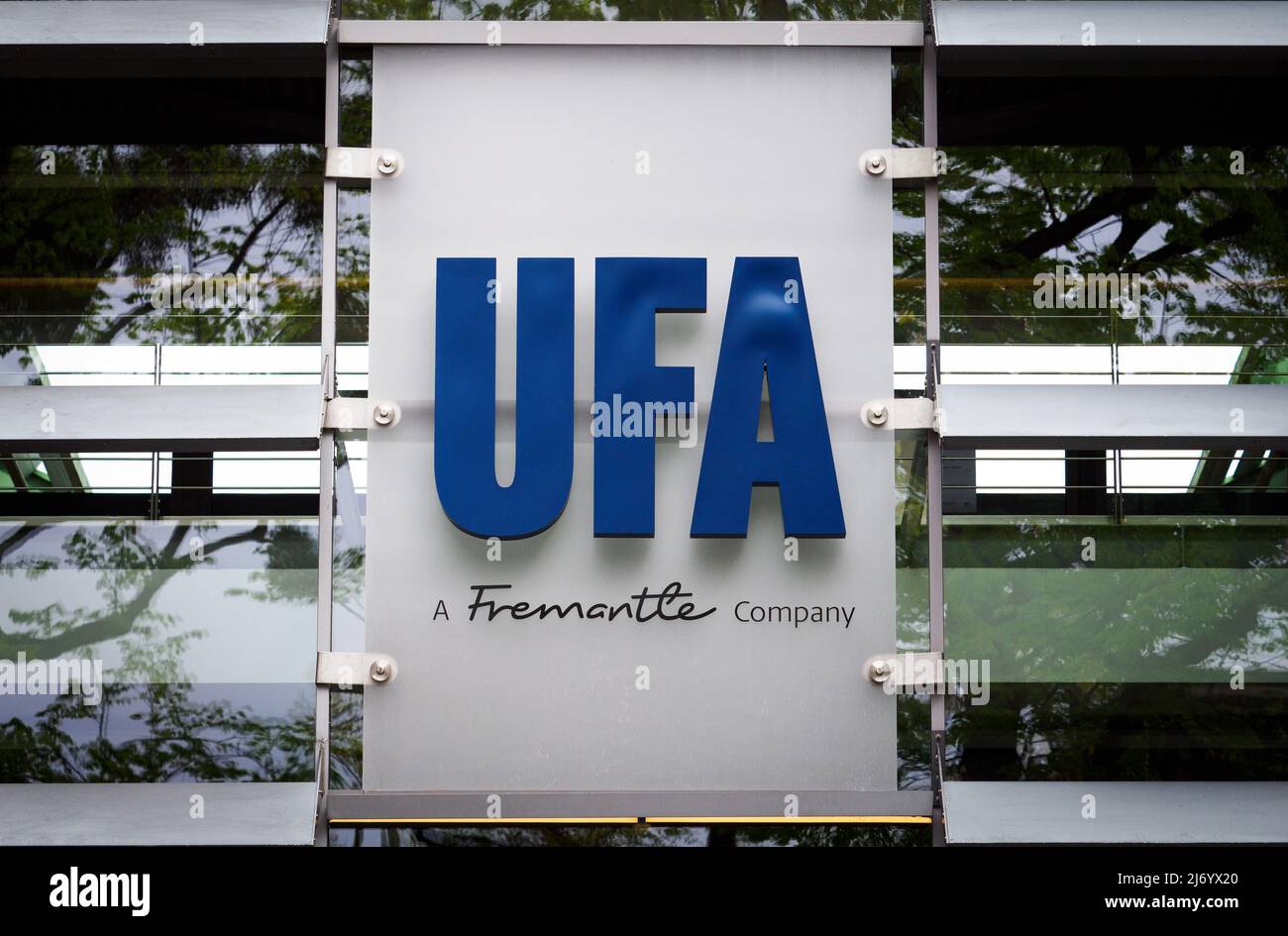 04 May 2022, Brandenburg, Potsdam: The company logo with the addition ...