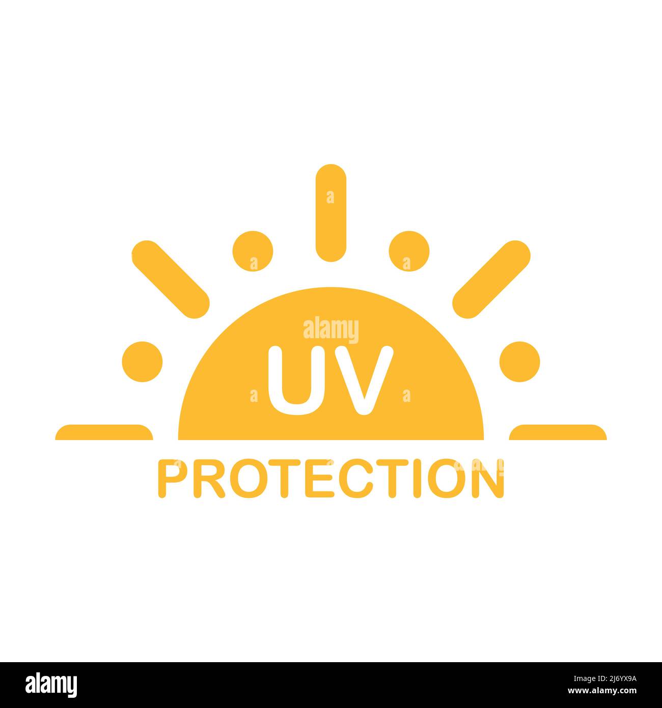 UV radiation protection icon vector solar ultraviolet light symbol for ...
