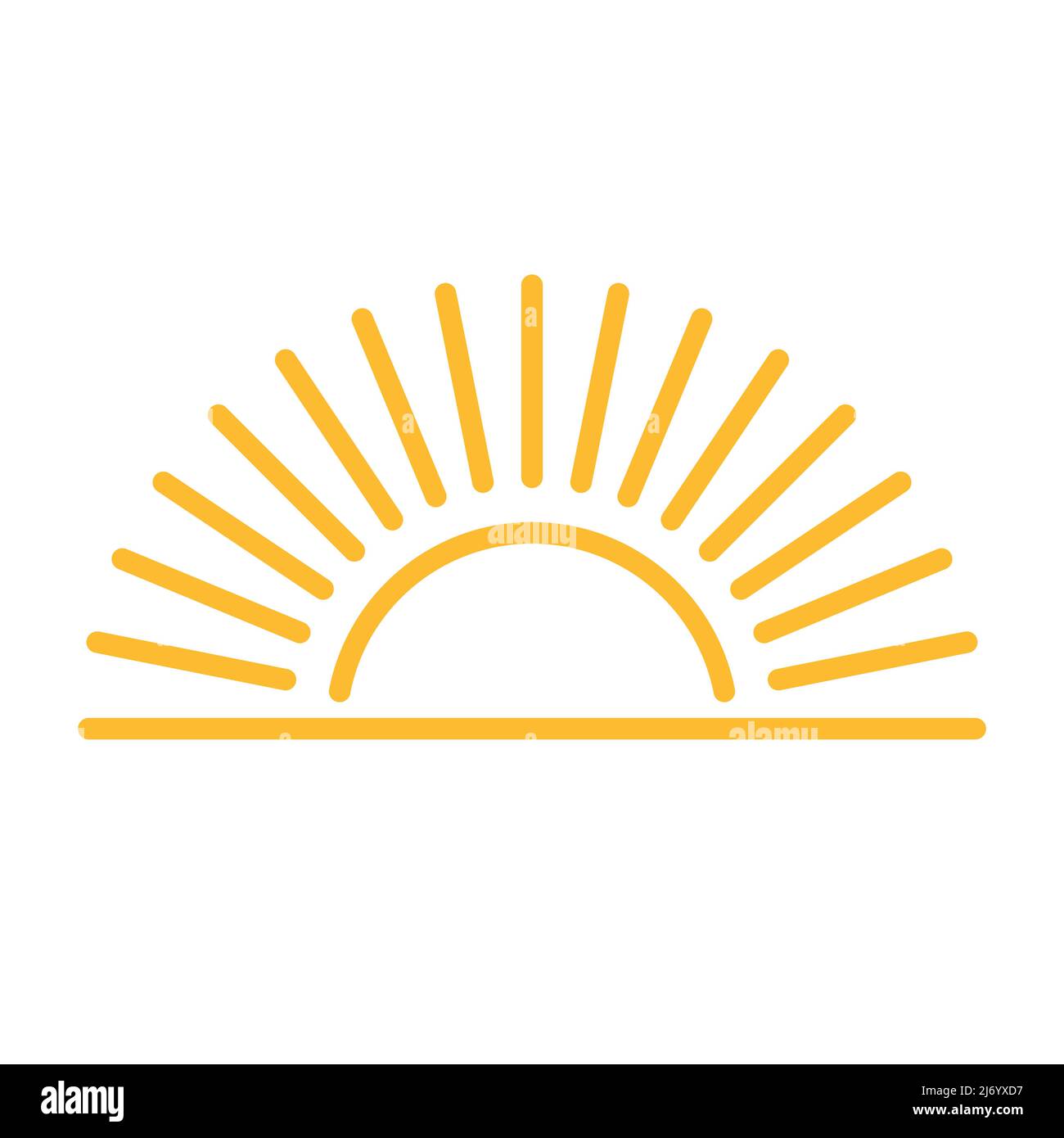Half of a yellow sun Stock Vector Images - Alamy