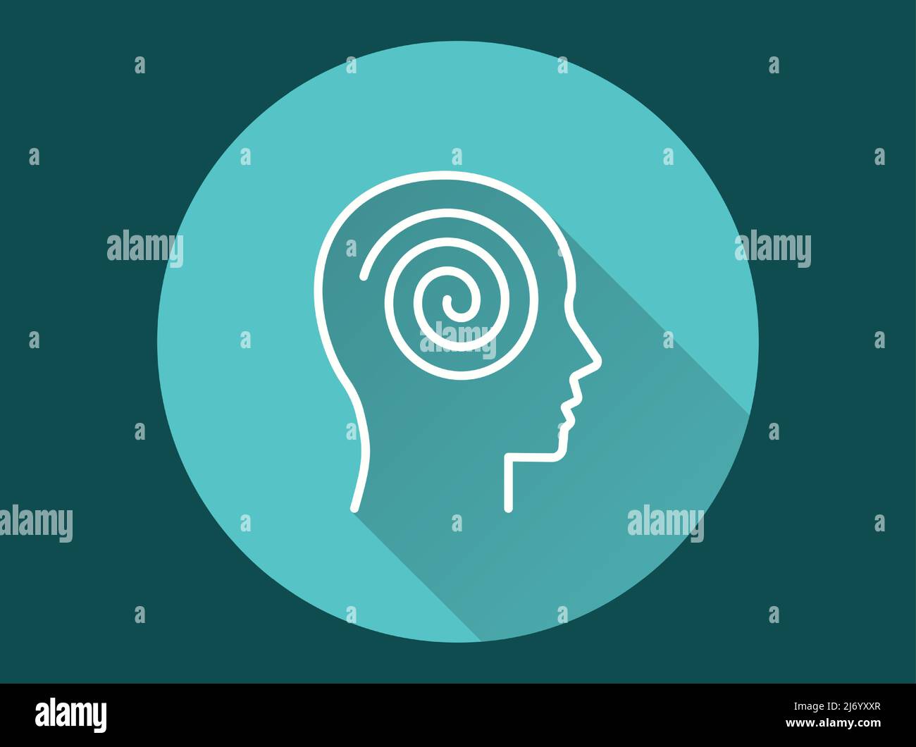 Bipolar disorder icon. Simple illustration with long shadow for graphic ...