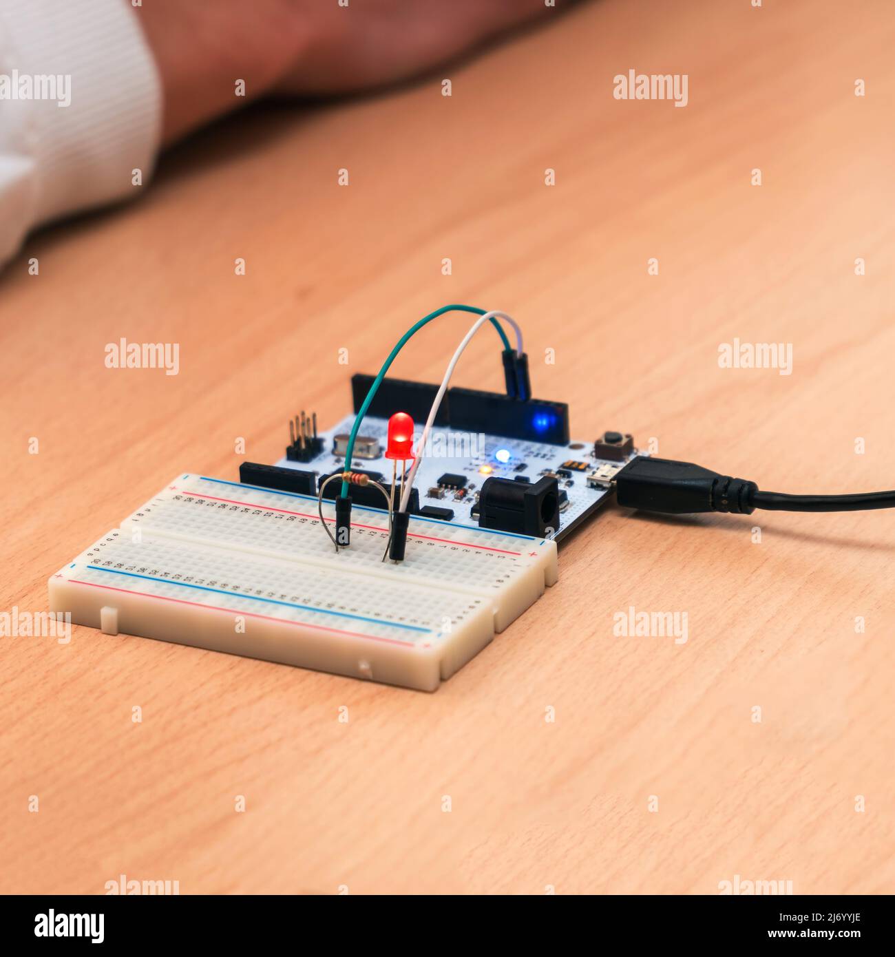 Small electronic Board with chips and wires Stock Photo - Alamy