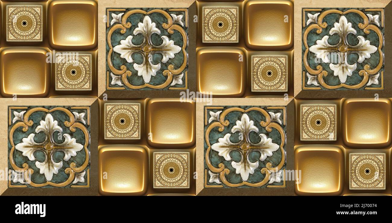 3D Moroccan wall tiles design,Print in Ceramic Industries Beautiful set ...