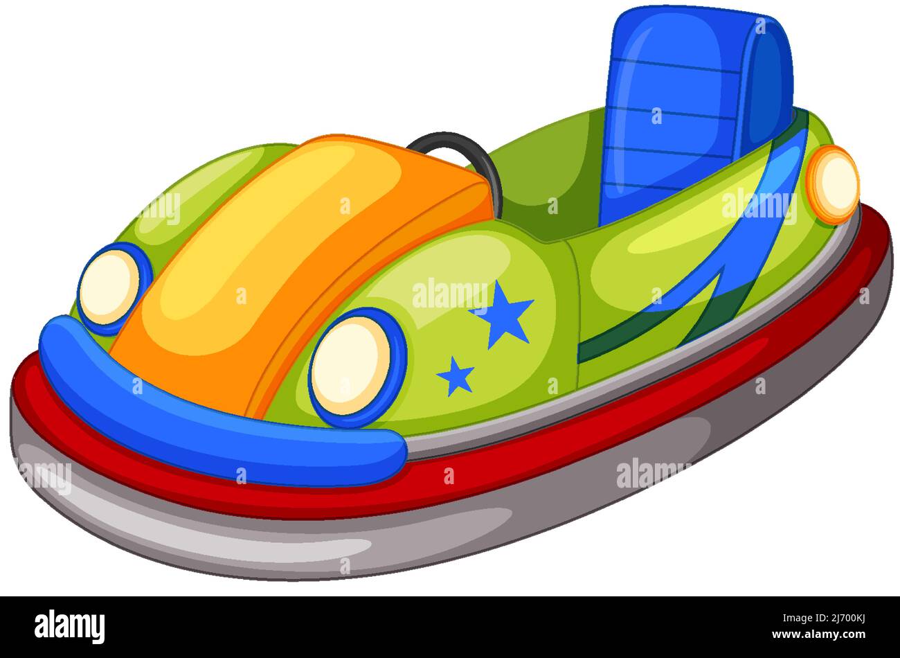 Cartoon bumper car on white background illustration Stock Vector Image ...