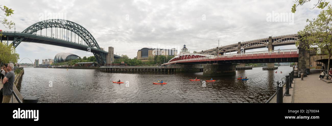 The Tyne Bridges on the River Tyne, Newcastle upon Tyne Stock Photo - Alamy