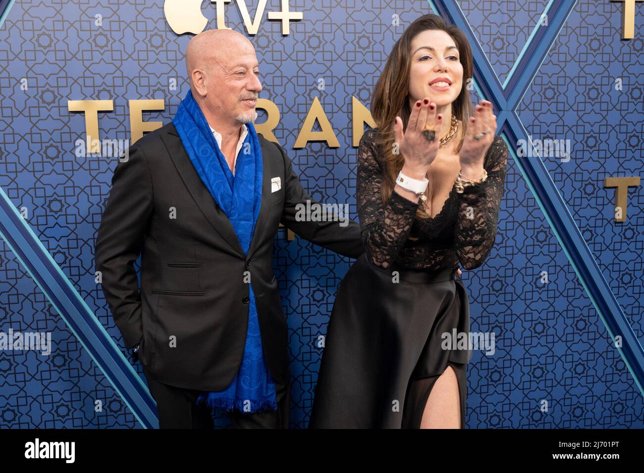 Domenico Vacca and Eleonora Pieroni attend the red carpet event for the ...