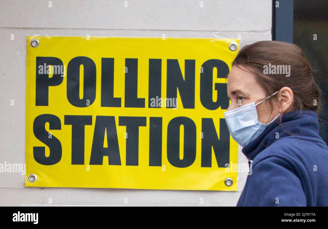 Voters arrive at the polling station at Agape Centre Belfast in the ...
