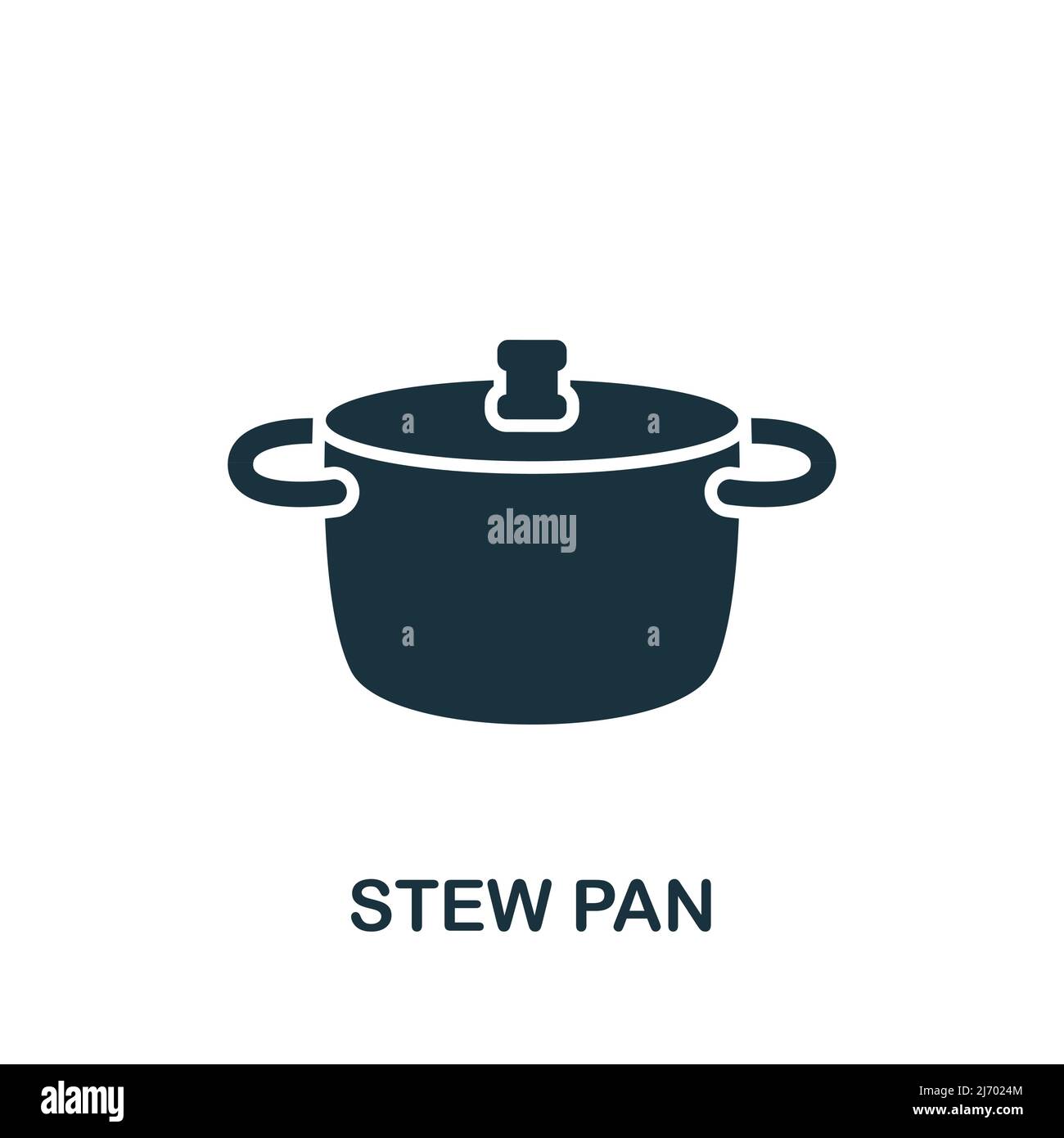 Stew Pan icon. Monochrome simple Cooking icon for templates, web design ...