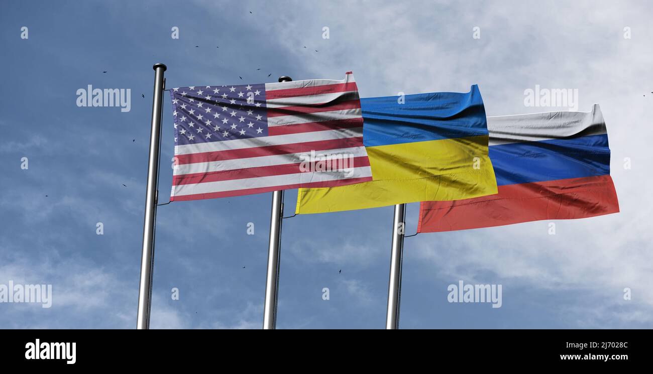 American and ukrainian flags hi-res stock photography and images - Alamy