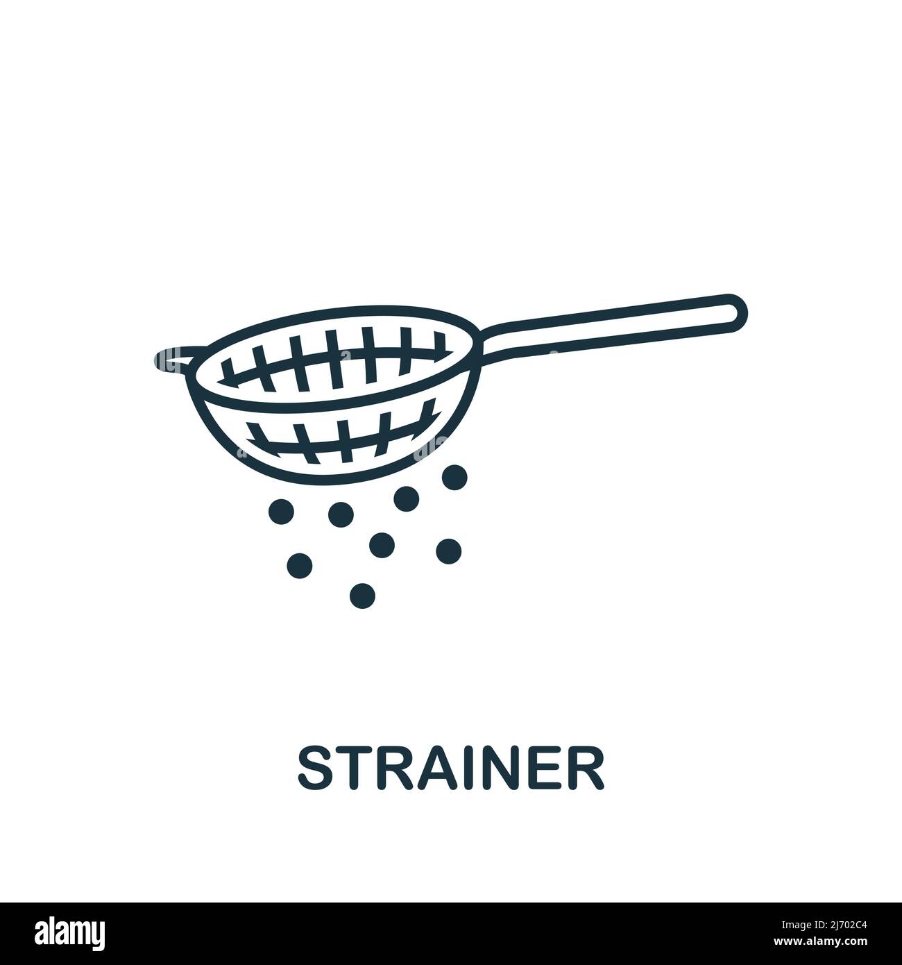 Strainer icon. Monochrome simple Cooking icon for templates, web design ...