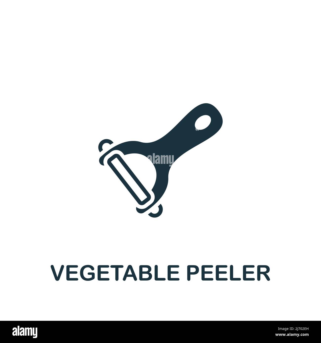 Vegetable Peeler icon. Monochrome simple Cooking icon for templates ...