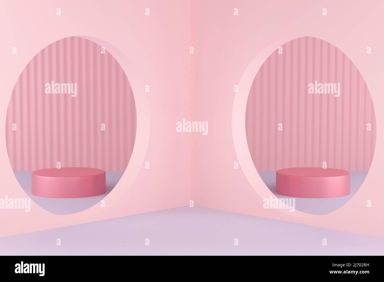 Pink cylinder product podium hi-res stock photography and images - Alamy