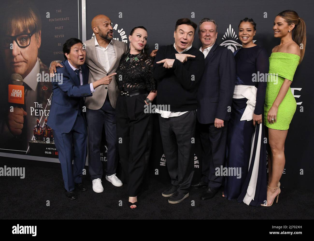 (L-R) THE PENTAVERATE Cast - Ken Jeong, Keegan-Michael Key, Debi Mazar ...