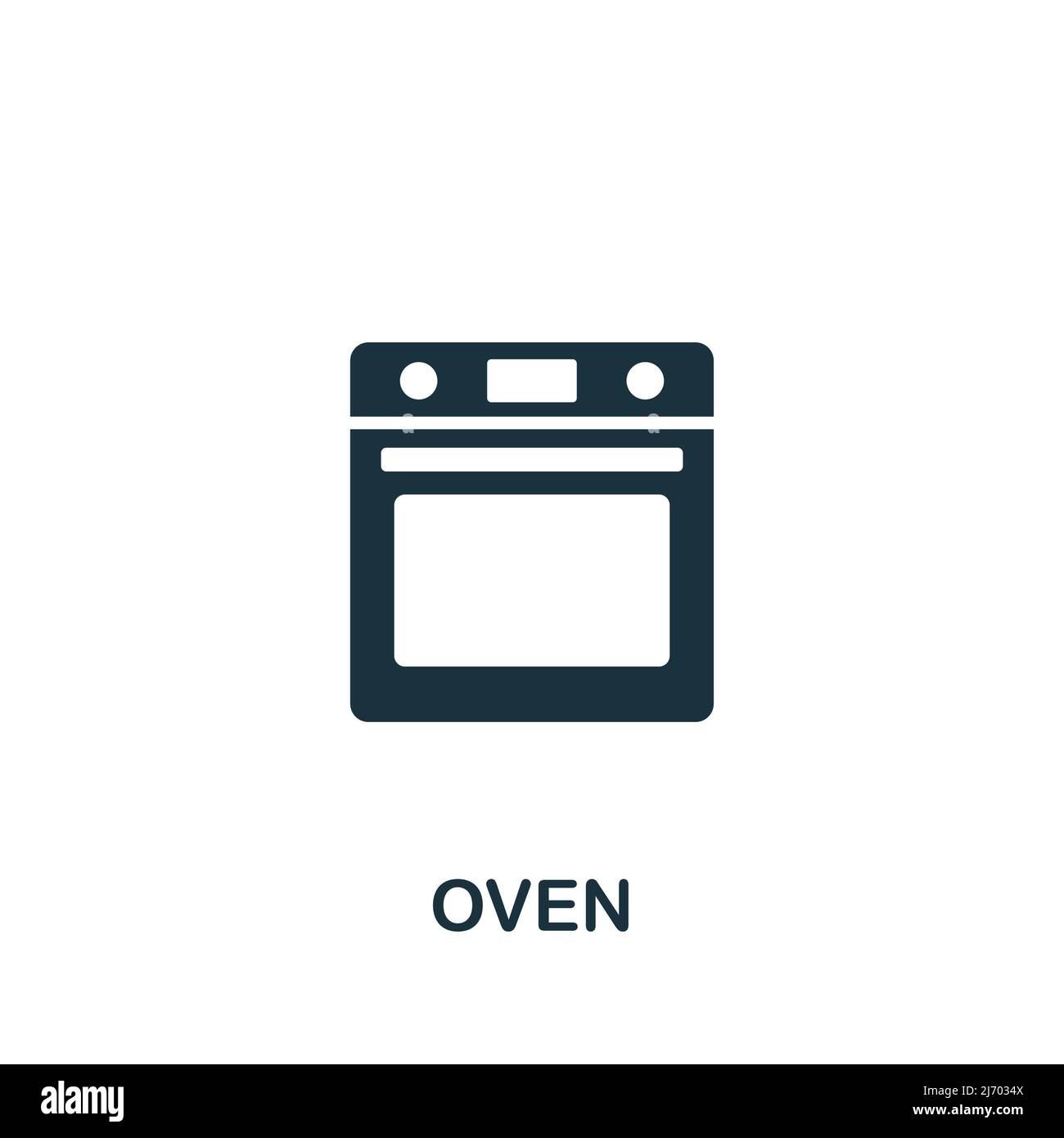 Oven icon. Monochrome simple Cooking icon for templates, web design and ...