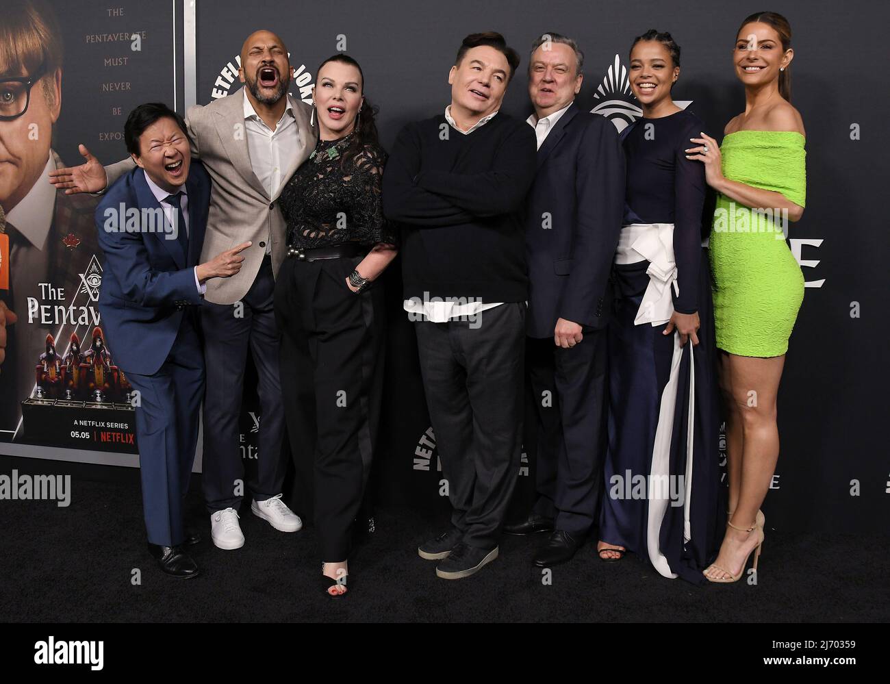(L-R) THE PENTAVERATE Cast - Ken Jeong, Keegan-Michael Key, Debi Mazar ...