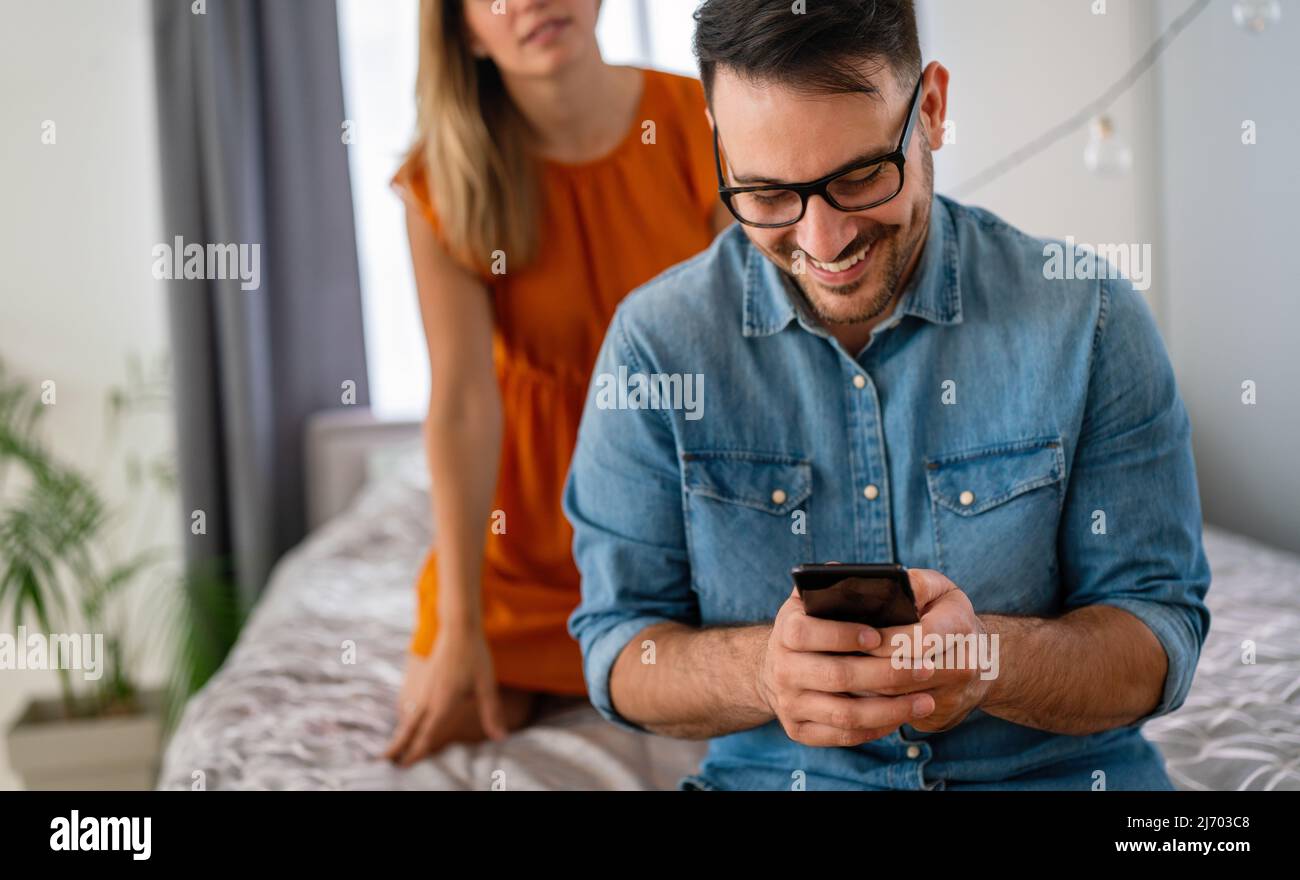 Man cheating wife hi-res stock photography and images - Alamy