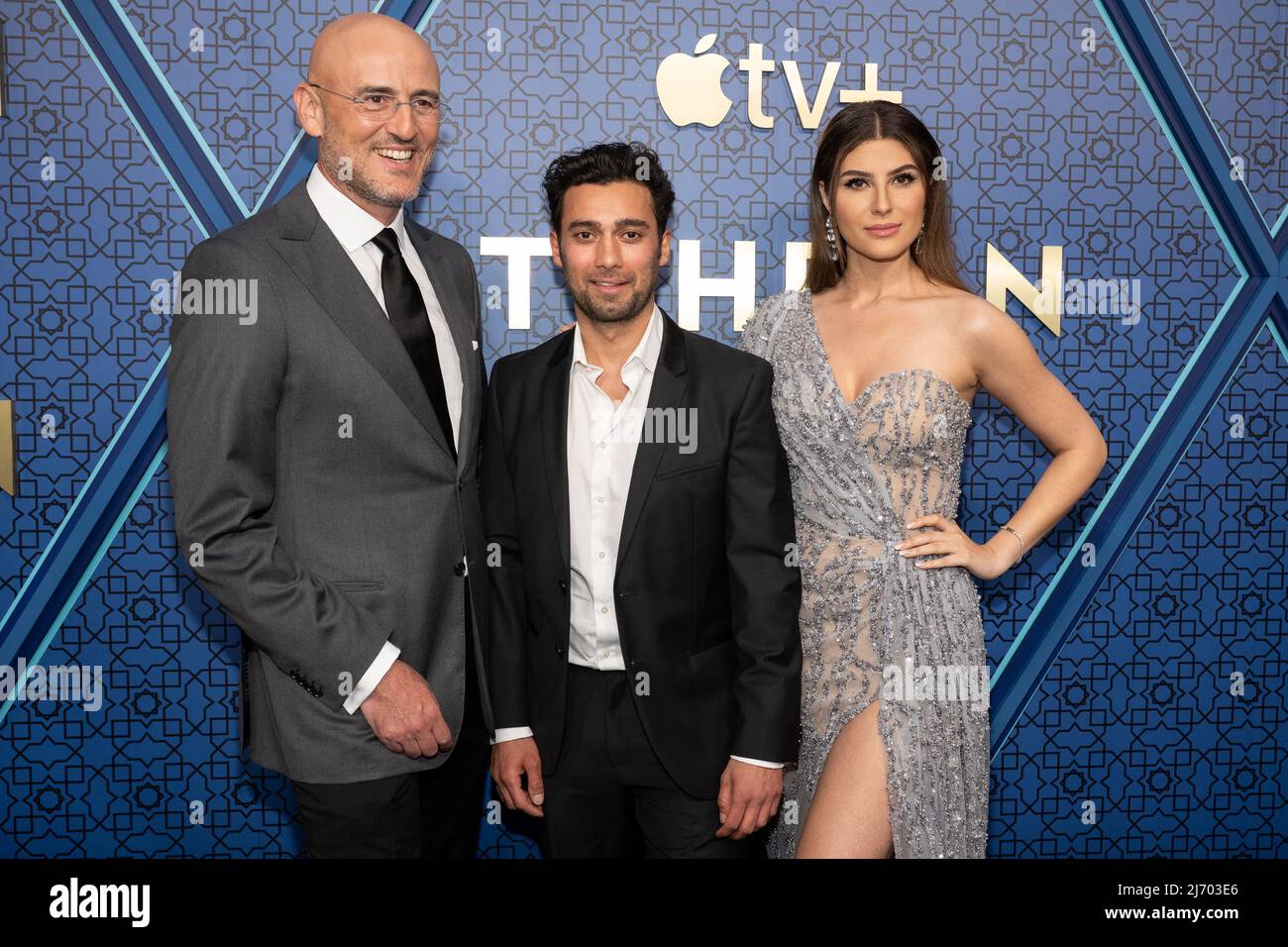 (L-R) Daniel Syrkin, Elnaaz Norouzi and Arash Marandi attend the red ...