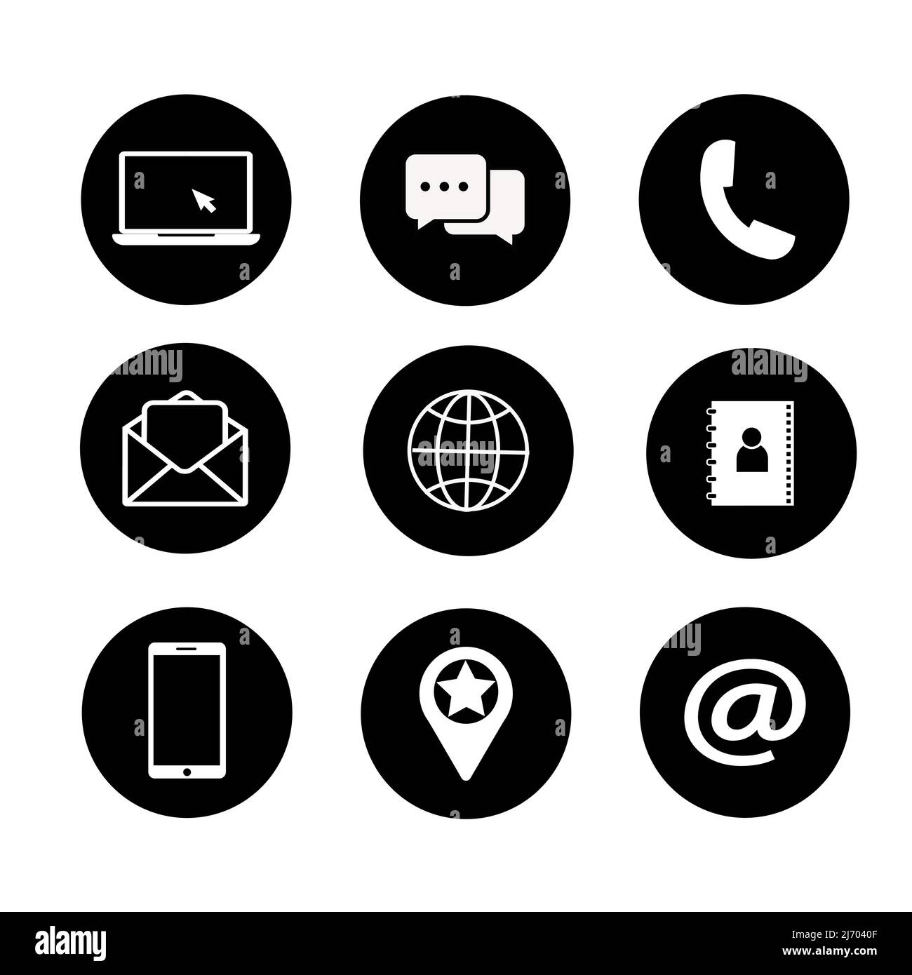 Contact us icons. Web icon set Stock Vector Image & Art - Alamy