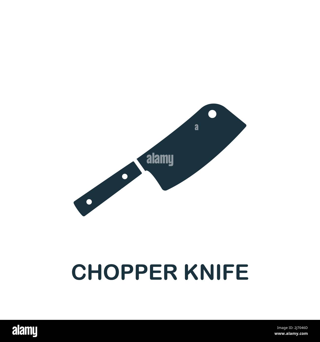 Chopper Knife icon. Monochrome simple Cooking icon for templates, web ...