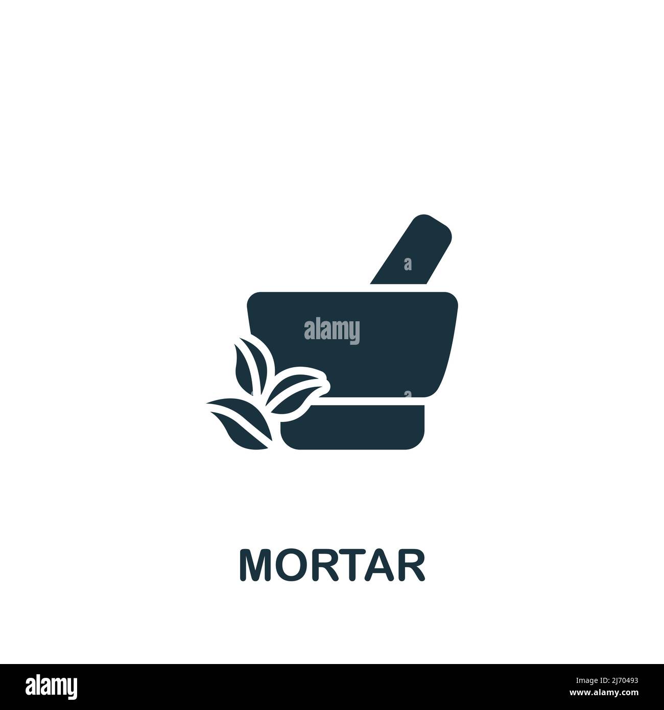 Mortar icon. Simple line element cooking symbol for templates, web ...
