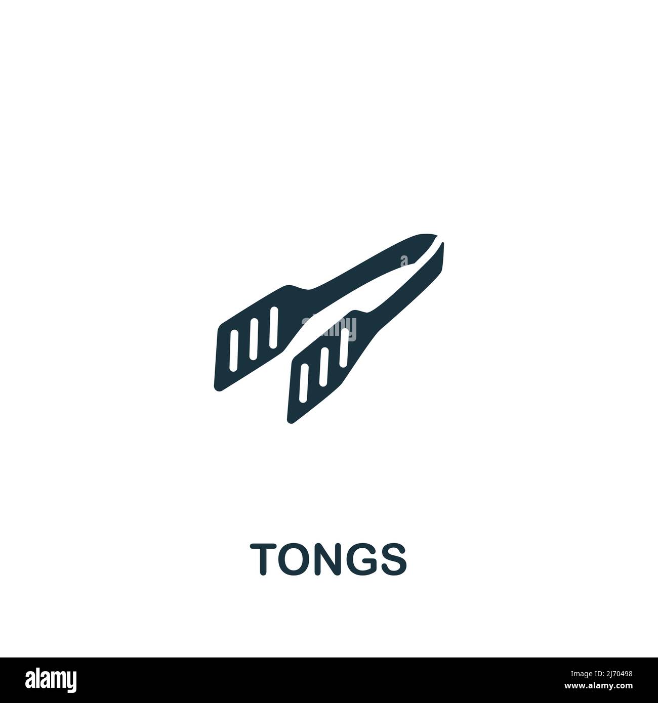 Tongs icon. Simple line element cooking symbol for templates, web ...