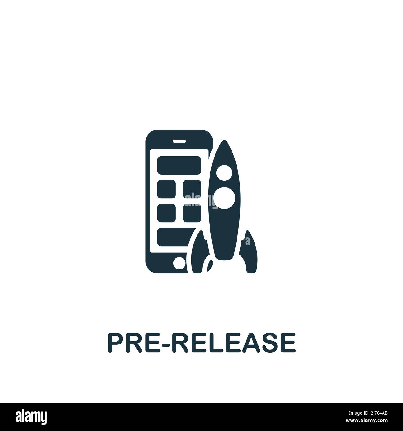 Pre-Release icon. Monochrome simple Crowdfunding icon for templates ...
