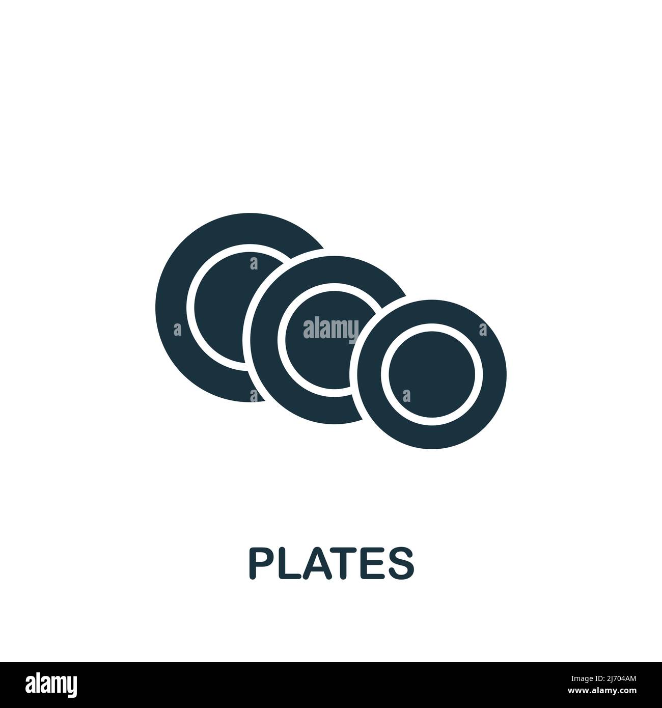 Plates icon. Simple line element cooking symbol for templates, web ...