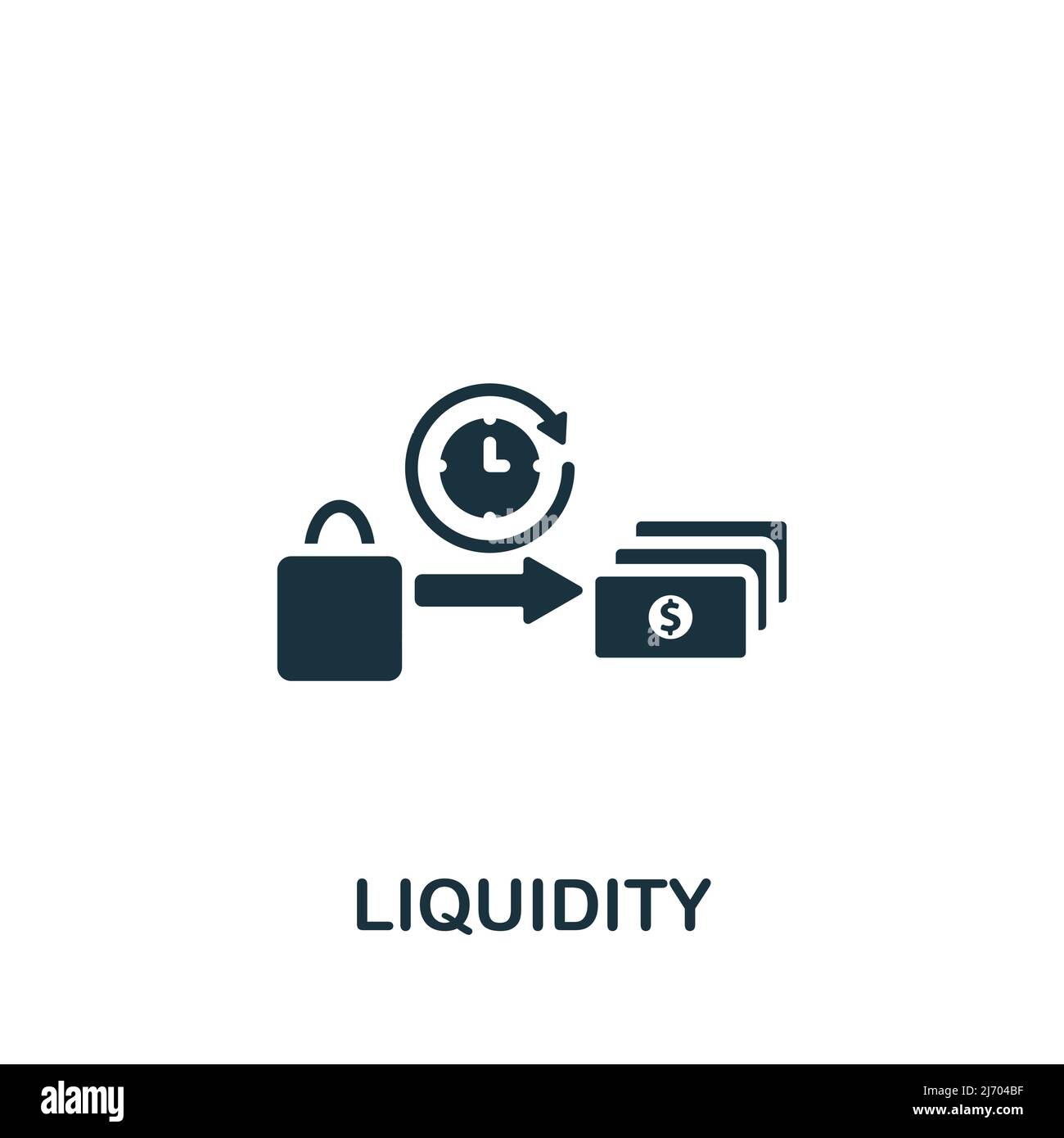 Liquidity icon. Monochrome simple Crowdfunding icon for templates, web ...