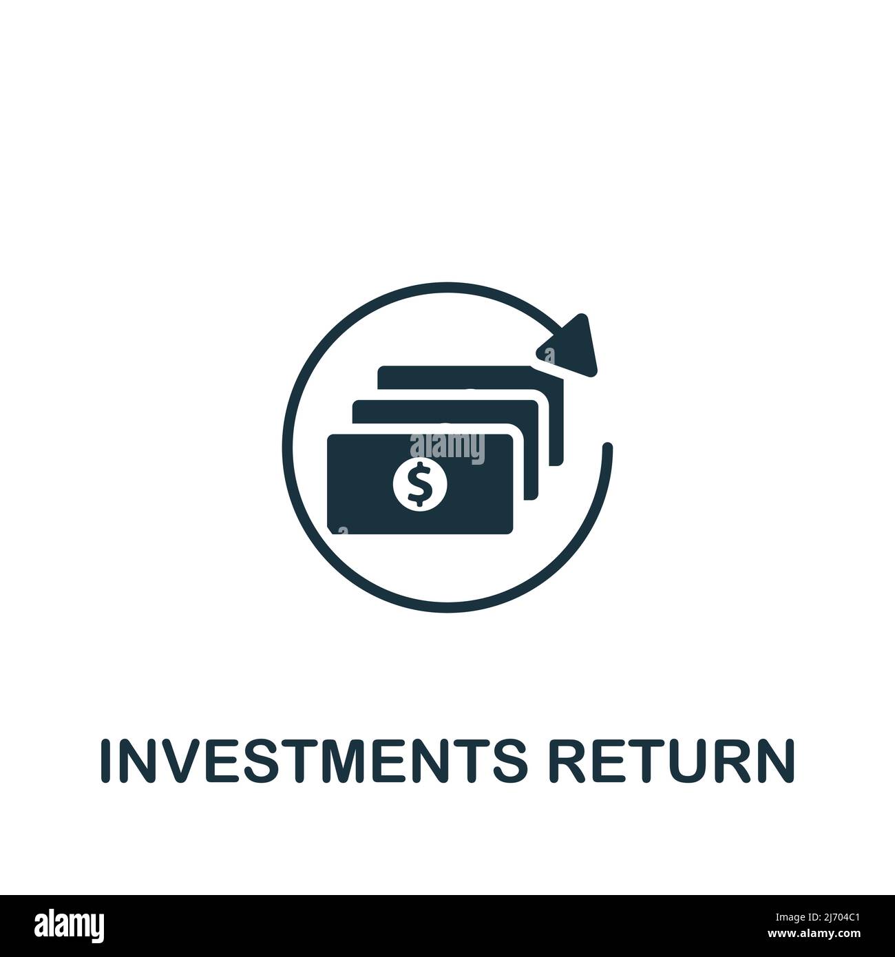 Investments Return icon. Monochrome simple Crowdfunding icon for ...