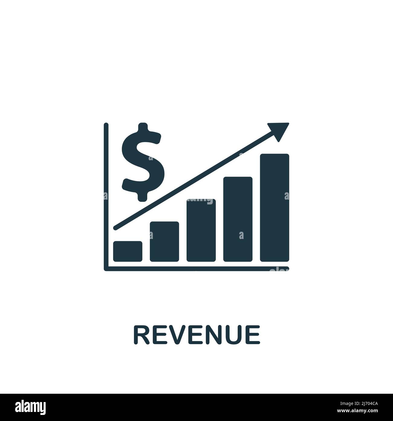 Revenue icon. Monochrome simple Crowdfunding icon for templates, web ...
