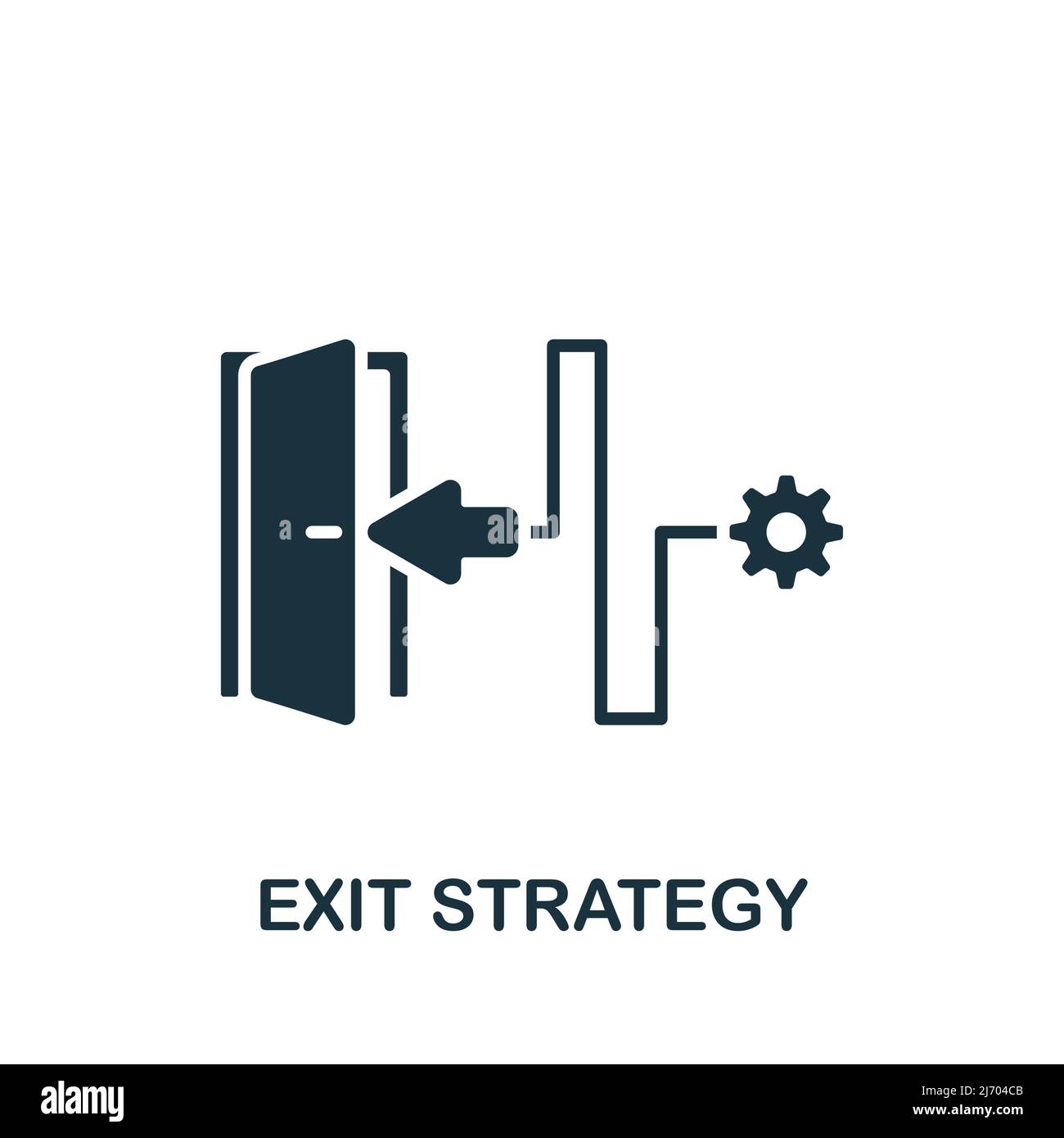 Exit Strategy icon. Monochrome simple Crowdfunding icon for templates ...