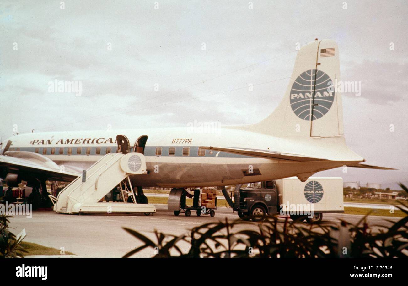 Pan American Airways N777PA Douglas DC-7B “Clipper Jupiter Rex” served ...