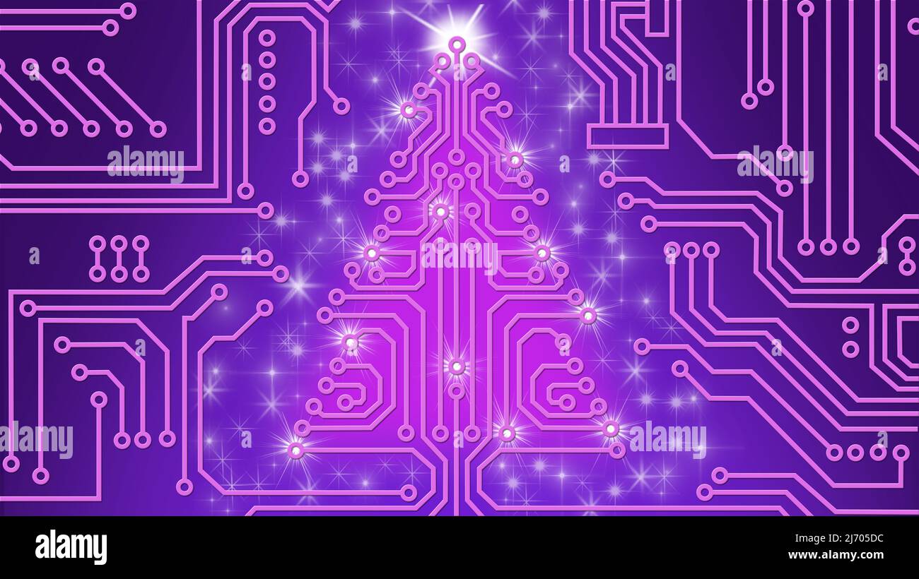 Christmas tree made of an electronic circuit board Stock Photo - Alamy