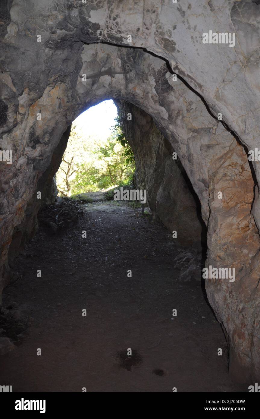 Cave of the Shepherd in the Destel of St Anne d'Evenos Stock Photo - Alamy
