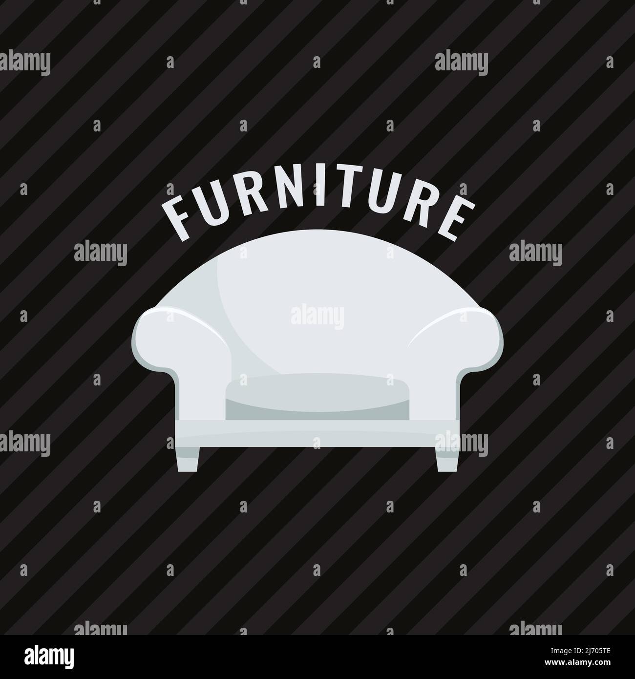 Armchair flat logo for your design Stock Vector Image & Art - Alamy