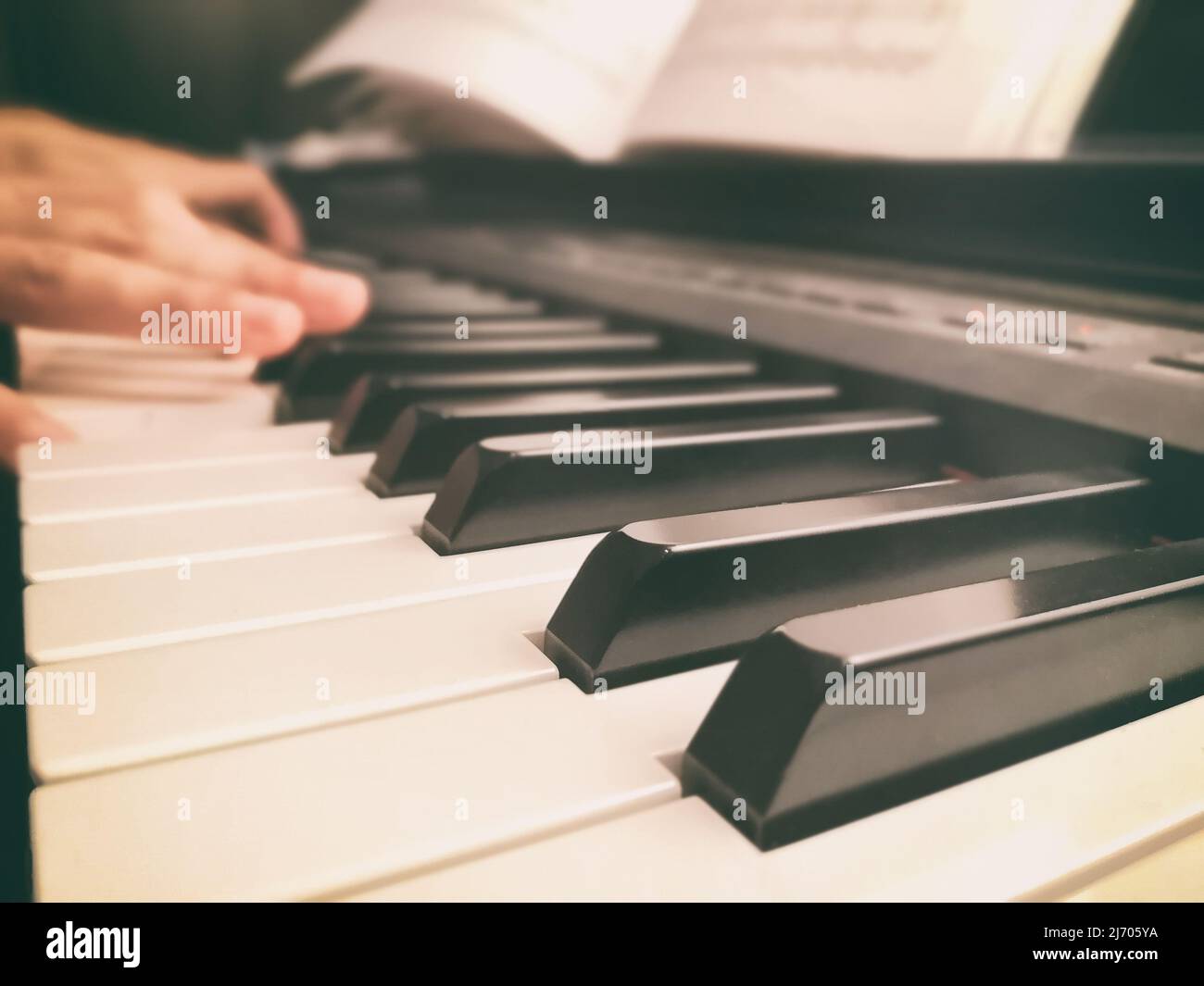 Hand piano keys isolated hi-res stock photography and images - Alamy