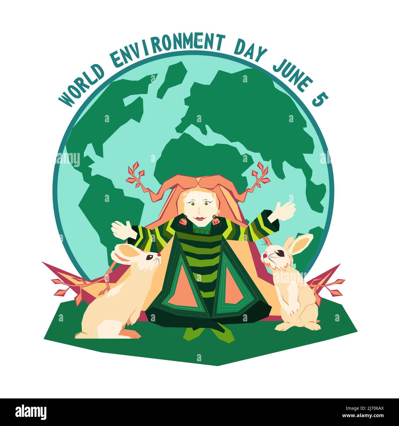 World Environment day or Earth day concept. Save our planet. Take care ...
