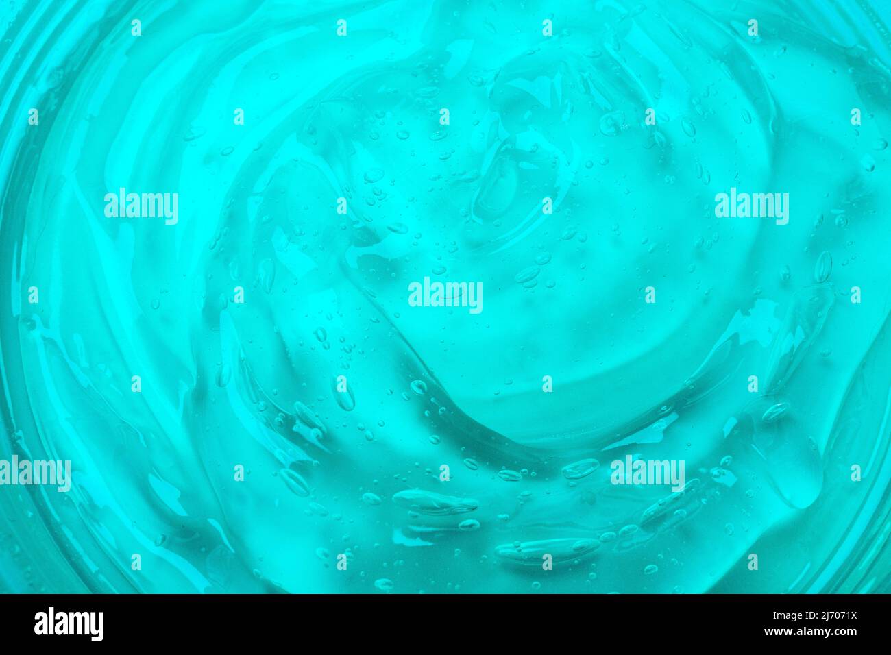 Texture of blue transparent cosmetic moisturizing gel, top view as ...