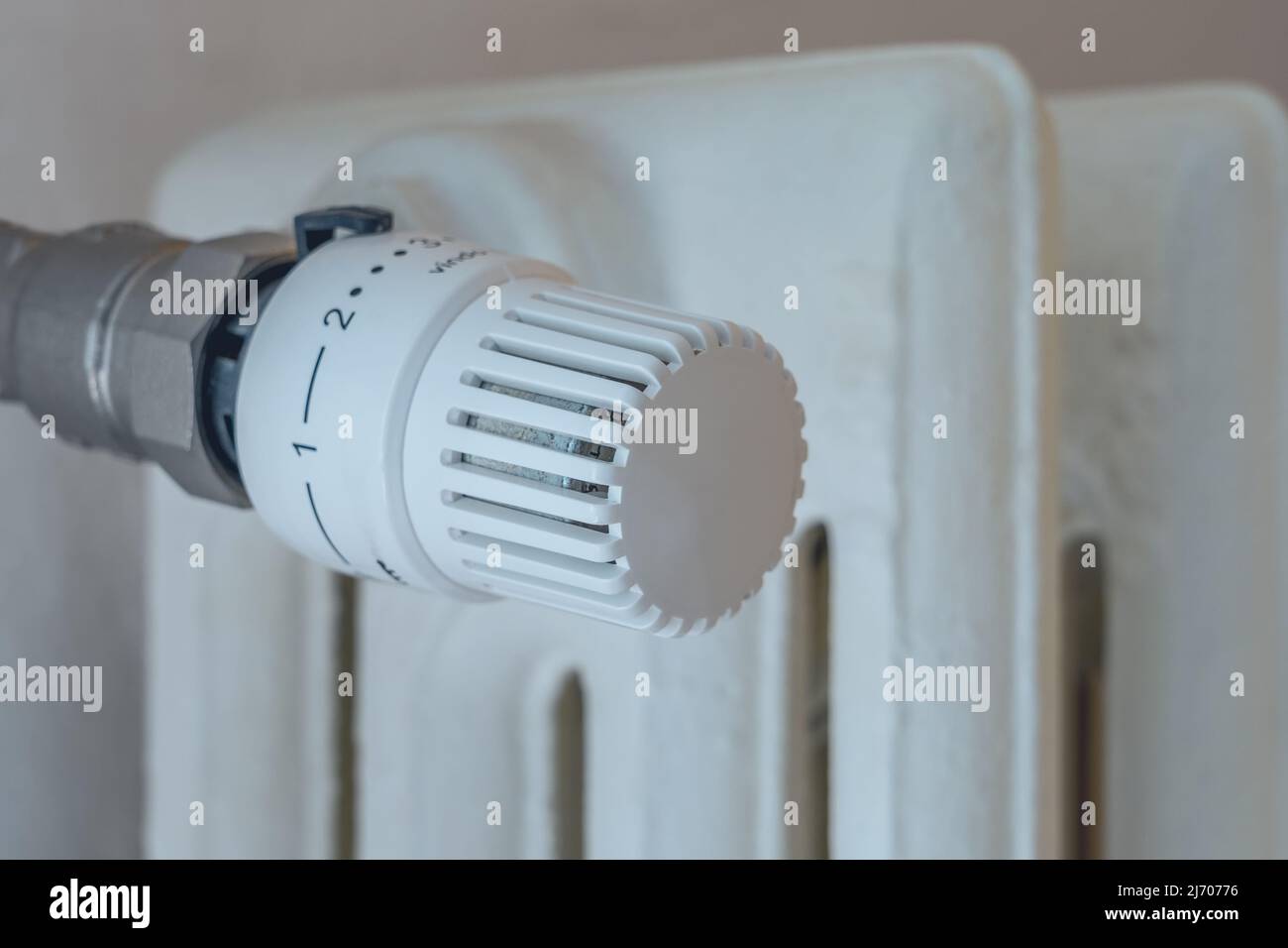 Home thermostatic radiator valve Stock Photo - Alamy