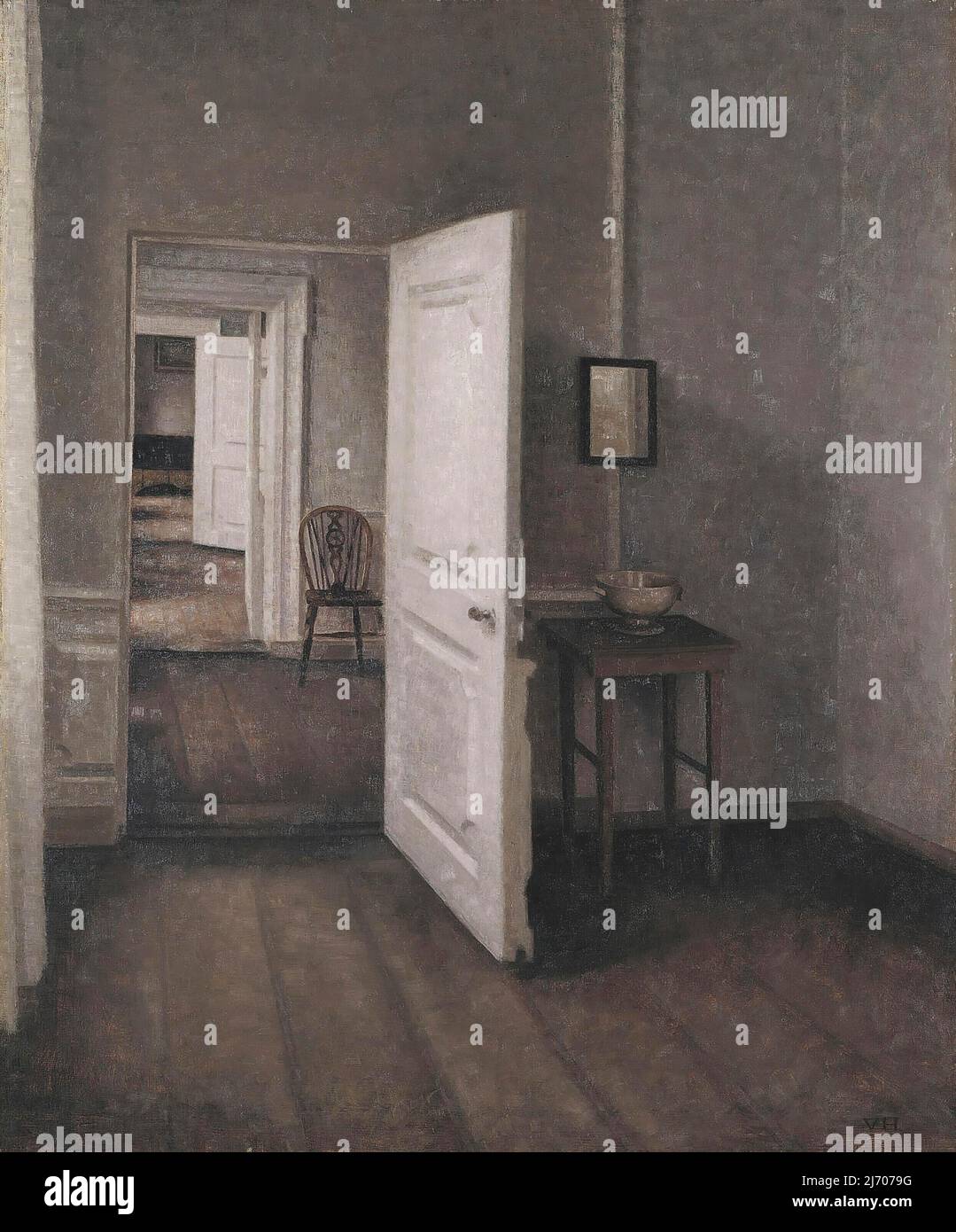 Vilhelm Hammershøi (1864?1916) / The Four Rooms, 1914. Oil on canvas ...