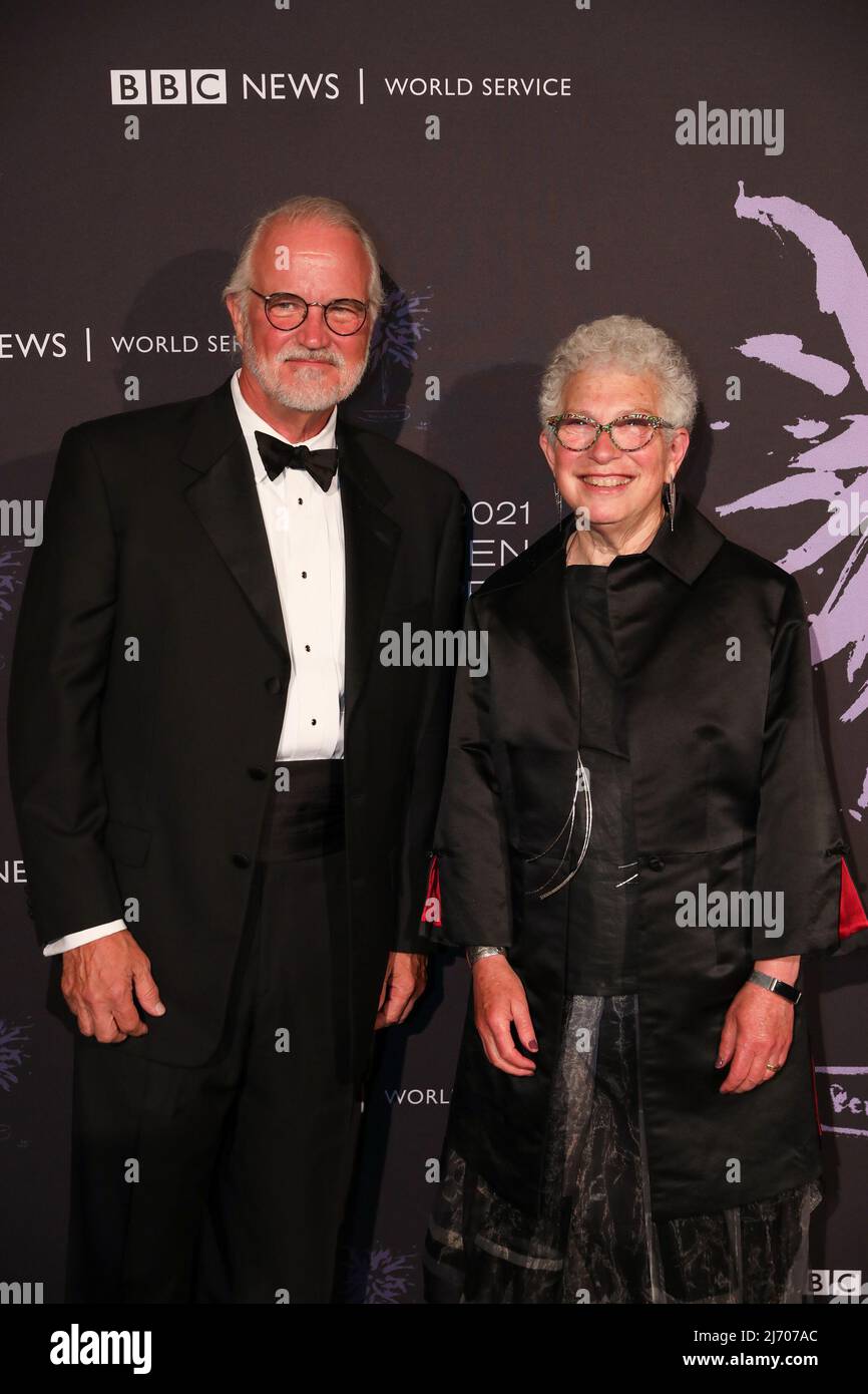 Craig Calhoun and Pamela DeLargy arrive at the Fifth Annual Berggruen ...