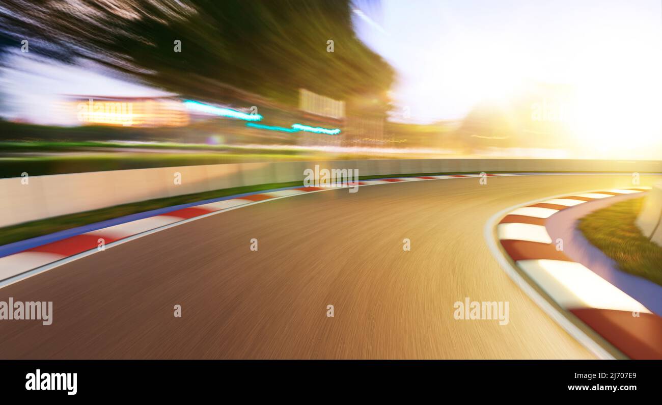 Motion blurred racetrack start hi-res stock photography and images - Alamy