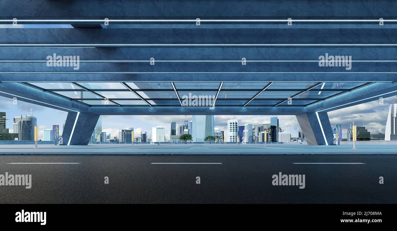 3d rendering roadside cityscape background hi-res stock photography and ...