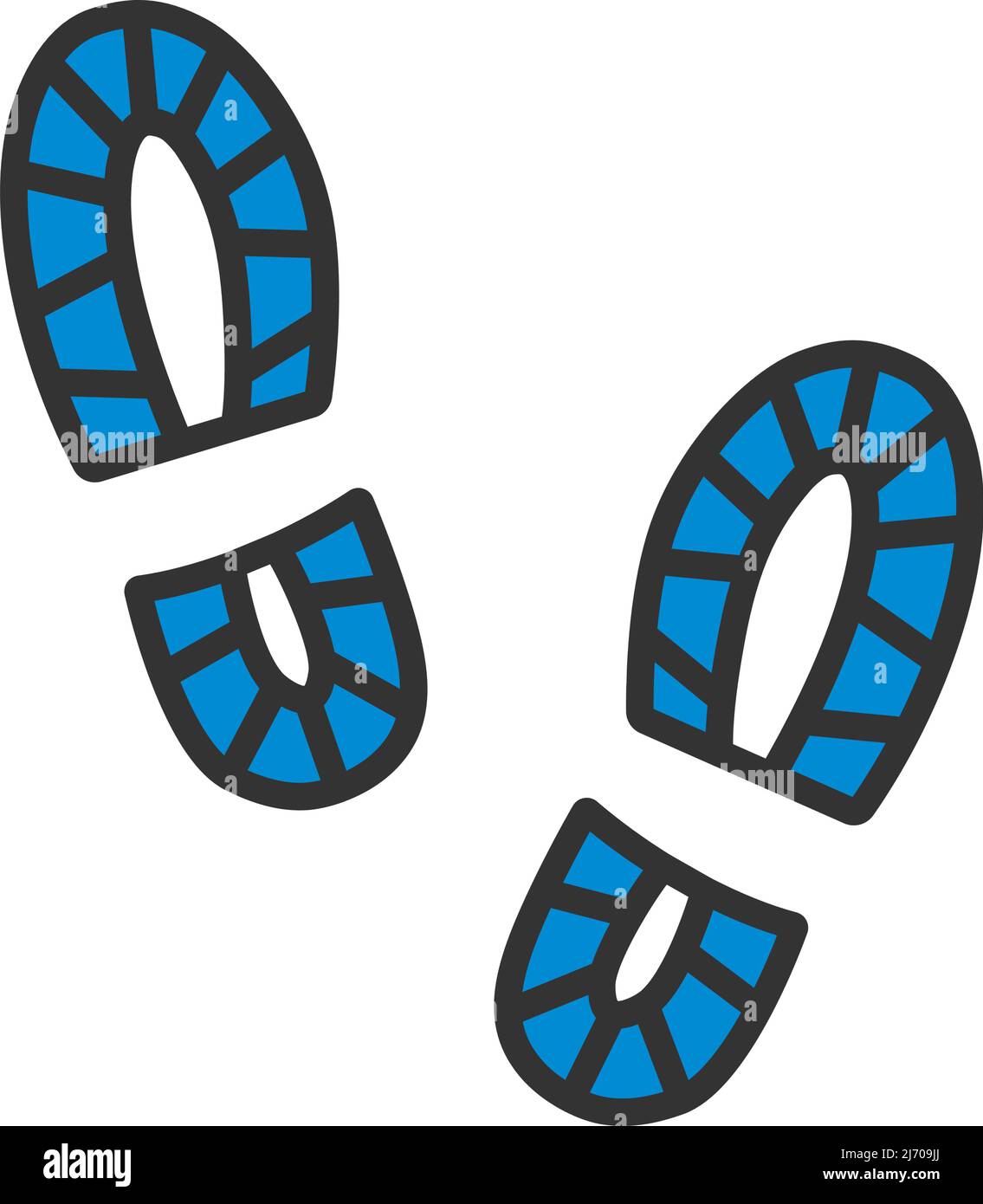 Boot Print Icon. Editable Bold Outline With Color Fill Design. Vector ...